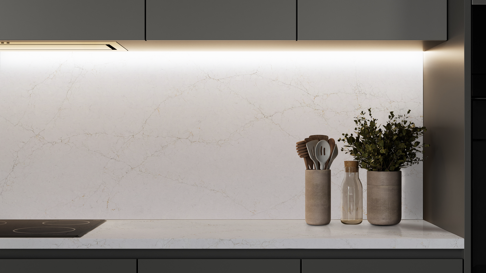 HanStone Antello 130" x 65" x 2 cm" Polished Quartz Slab – GALA ...